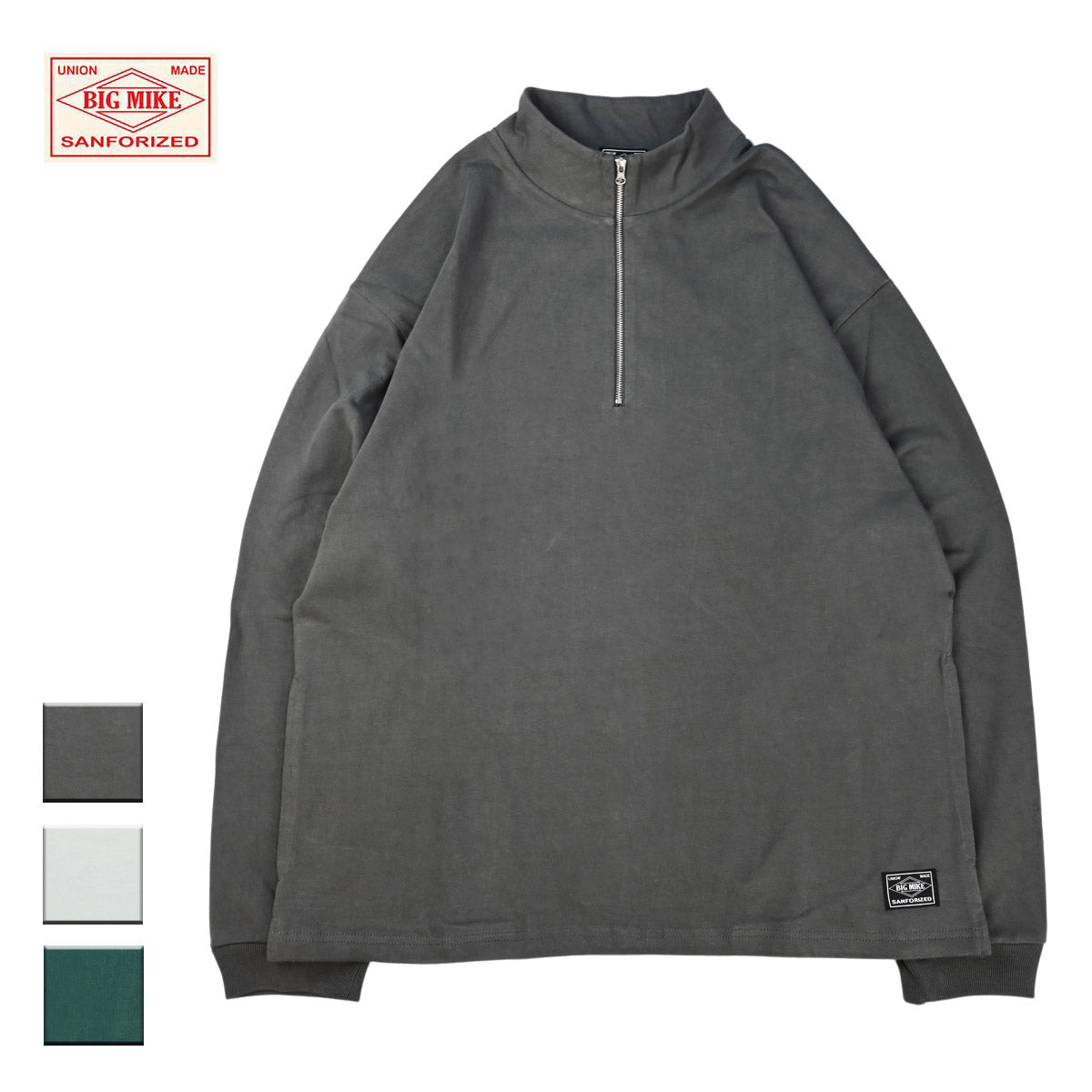 BIG MIKE ビッグマイク 10OZ Half Zip L/S Tee – Blueism